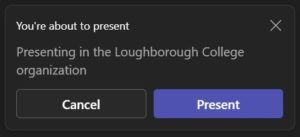 Top Tip – Powerpoint Present in Teams – Digital Learning