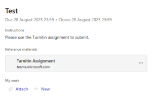 Creating Turnitin Assignments on Teams – Digital Learning